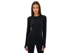 Splits59 Airweight Lite Long Sleeve Waist Length Top - Black