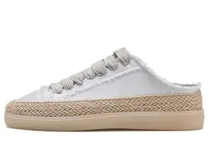 J/SLIDES NYC Henlen Satin Sneakers With Lucite Bottom - White