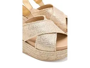 J/SLIDES NYC Berlin Platform Espadrille Sandals - Gold