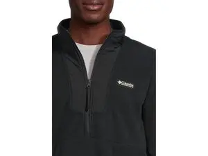 Columbia Half Zip Fleece Jacket With Zippered Pockets - Black