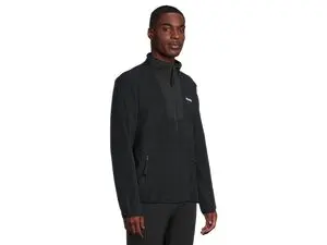 Columbia Half Zip Fleece Jacket With Zippered Pockets - Black