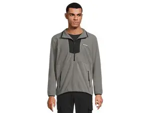 Columbia Half Zip Fleece Jacket With Zippered Pockets - Gray