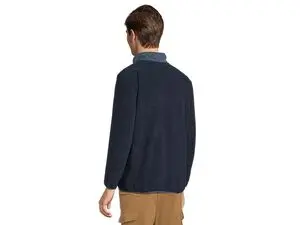 Columbia Half Zip Fleece Jacket With Zippered Pockets - Navy