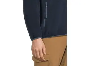 Columbia Half Zip Fleece Jacket With Zippered Pockets - Navy