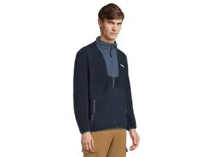 Columbia Half Zip Fleece Jacket With Zippered Pockets - Navy