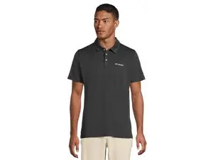 Columbia Tech Trail Utility Polo Short Sleeve Knit Everblue - Black