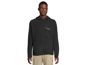 Columbia Fast Trek Overlay Hooded Full Zip Fleece Jacket - Black
