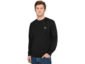 Lacoste Long Sleeved Cotton T-shirt T Shirt Blue 1 - Black