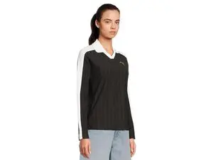 PUMA T7 Relaxed Long Sleeve Polo - Black