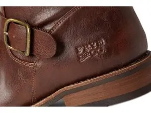 FRYE AND CO. Chensee Short Leather Buckled Boots - Brown