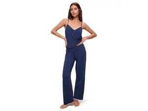 Eberjey Frida Tenceltm Modal Cami Pants Pj Set Women's Pajama Sets Gray Dawn/navy Blue