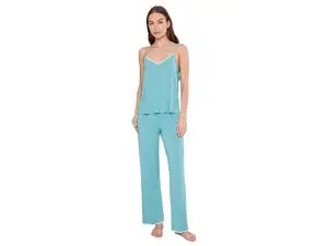Eberjey Frida Tenceltm Modal Cami Pants Pj Set Women's Pajama Sets Navy/ivory Blue
