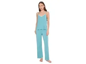 Eberjey Frida Tenceltm Modal Cami Pants Pj Set Women's Pajama Sets Lavender Dusk/ivory Blue