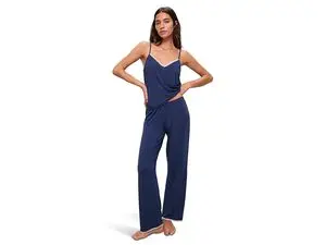 Eberjey Frida Cami And Pants Pj Set Pajama Sets Lagoon/ivory - Navy