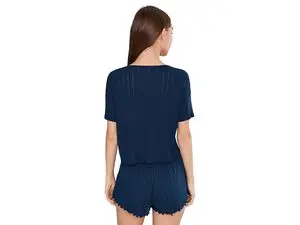 Eberjey Pointelle Short Sleeve Tee Pajama