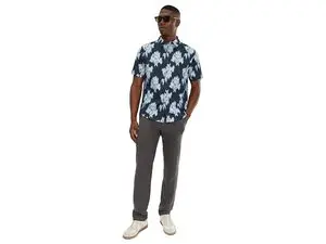 Vince Blurred Roses Short Sleeve French Placket Shirt Clothing Studio Combo