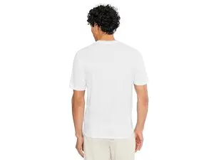 Vince Loose Knit Double Collar Short Sleeve Crew T Shirt Optic /parchment - White