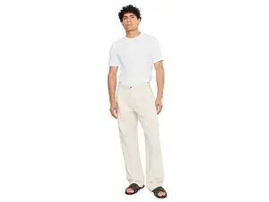 Vince Loose Knit Double Collar Short Sleeve Crew T Shirt Optic /parchment - White
