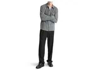 Vince Solid Knit Shirt Clothing Med H Grey