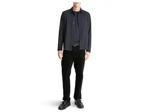 Vince Herringbone Long Sleeve Button Front Shirt Clothing Coastal - Navy