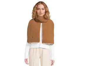 UGG Fluff Scalloped Scarf Scarves Chestnut - Brown