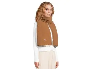 UGG Fluff Scalloped Scarf Scarves Chestnut - Brown