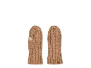 UGG Chunky Rib Knit Mittens - Camel