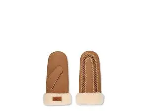 UGG UGG Atherson Embroidered Mittens Chestnut
