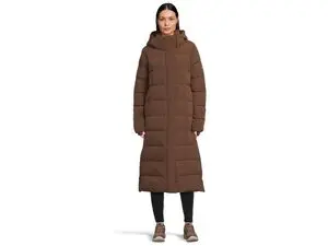 Columbia Puff Long Hooded Jacket - Brown