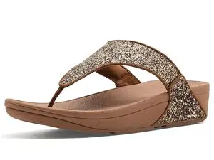 Fitflop FitFlop Lulu Multi-Tonal Glitter Toe-Post Sandals Brown