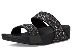 Fitflop Lulu Multi-tonal Glitter Slides - Black