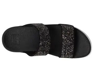 Fitflop Lulu Multi-tonal Glitter Slides - Black