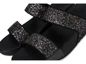 Fitflop Lulu Multi-tonal Glitter Slides - Black