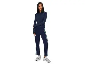 Splits59 Stevie Active Rib Half Zip Waist Length Top - Navy