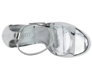 Schutz Scarlett Stiletto Sandals - Silver