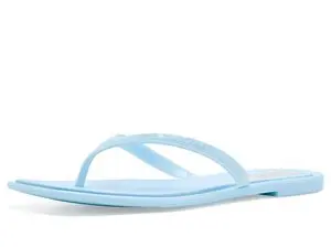 Hunter Marin Flat Square Toe Thong Sandals - Blue