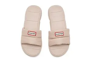 Hunter Quilted Slide Sandals - Neutral