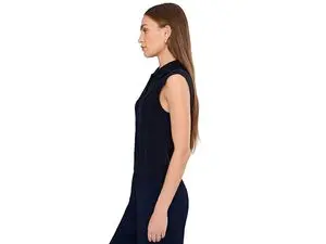 Vince Polo Cable Vest - Navy