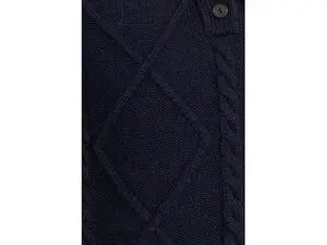 Vince Polo Cable Vest - Navy