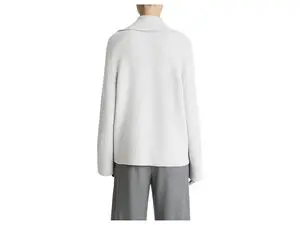 Vince Oversized Wool Cashmere Polo Sweater - Gray