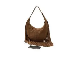 Madewell Suede Shoulder Bag With Fringe Detailing - Brown