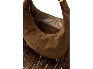 Madewell Suede Shoulder Bag With Fringe Detailing - Brown