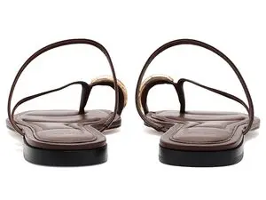 Vince Polli Strappy Sandals With Jewelry-inspired Toe Ring - Brown