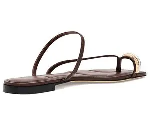 Vince Polli Strappy Sandals With Jewelry-inspired Toe Ring - Brown