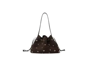 Madewell Suede Drawstring Shoulder Bag With Eyelet Detail