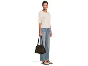 Madewell Suede Drawstring Shoulder Bag With Eyelet Detail