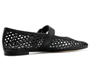 Vince Daniela Perf Mary Jane Flat Shoes - Black