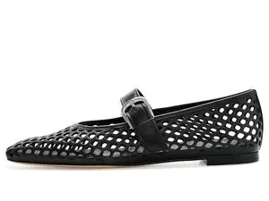 Vince Daniela Perf Mary Jane Flat Shoes - Black