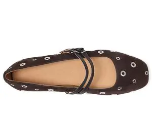 Madewell Greta Double-strap Eyelet Ballet Flats - Brown