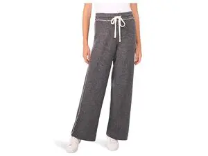 Vince Camuto Drawstring Waist Lounge Pants With Contrast Stitching - Gray